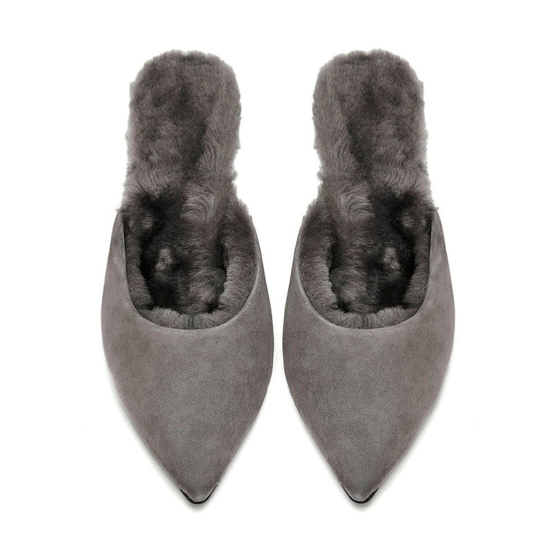 Brenda 2.0 Grey Mules for women by Age of Innocence