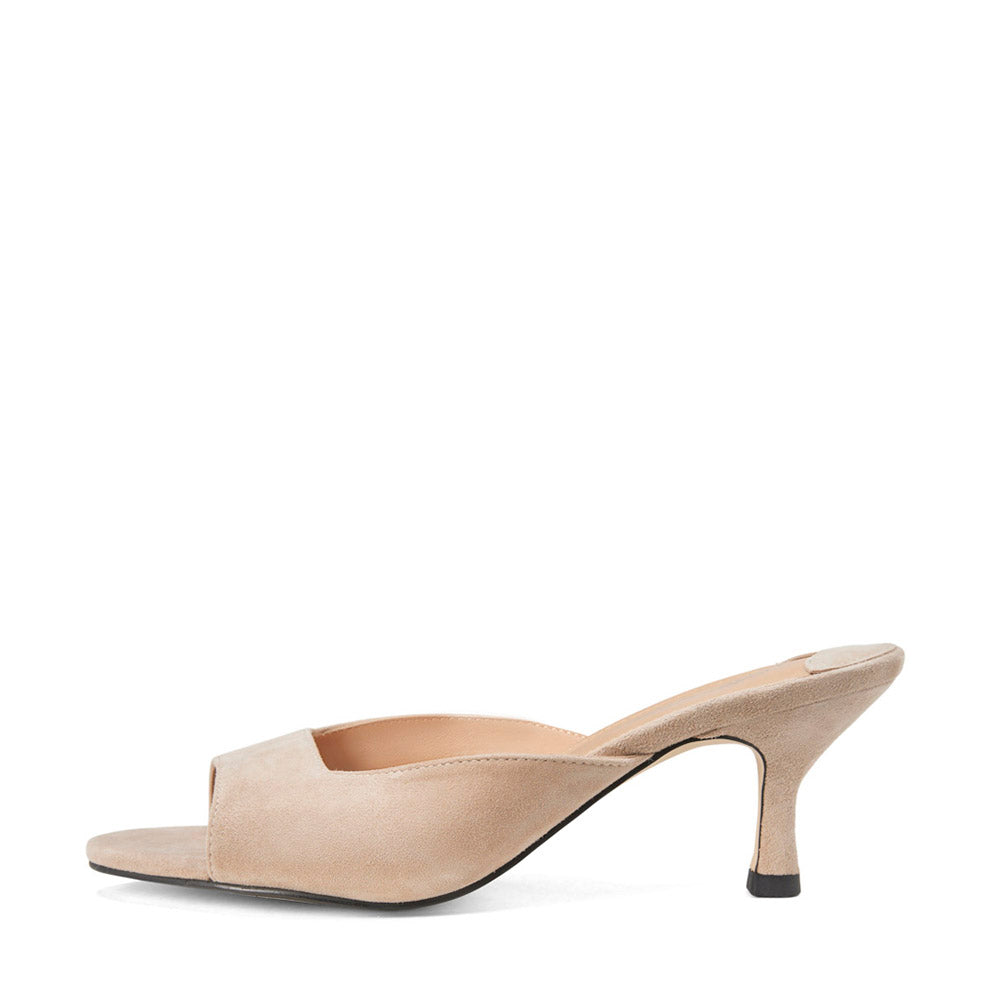 Designer Felicity Light Beige Mules For Women By Age Of Innocence