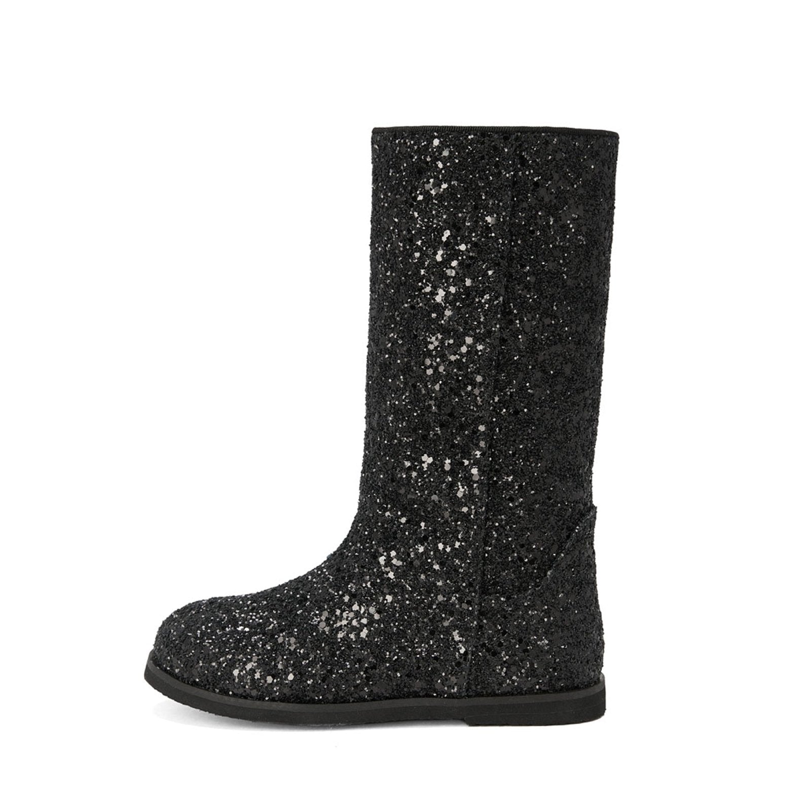 Ann Glitter Black Boots for Girls | Age of Innocence