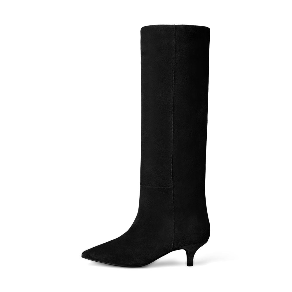 Brigitte Leather Black Boots for Women by Age of Innocence