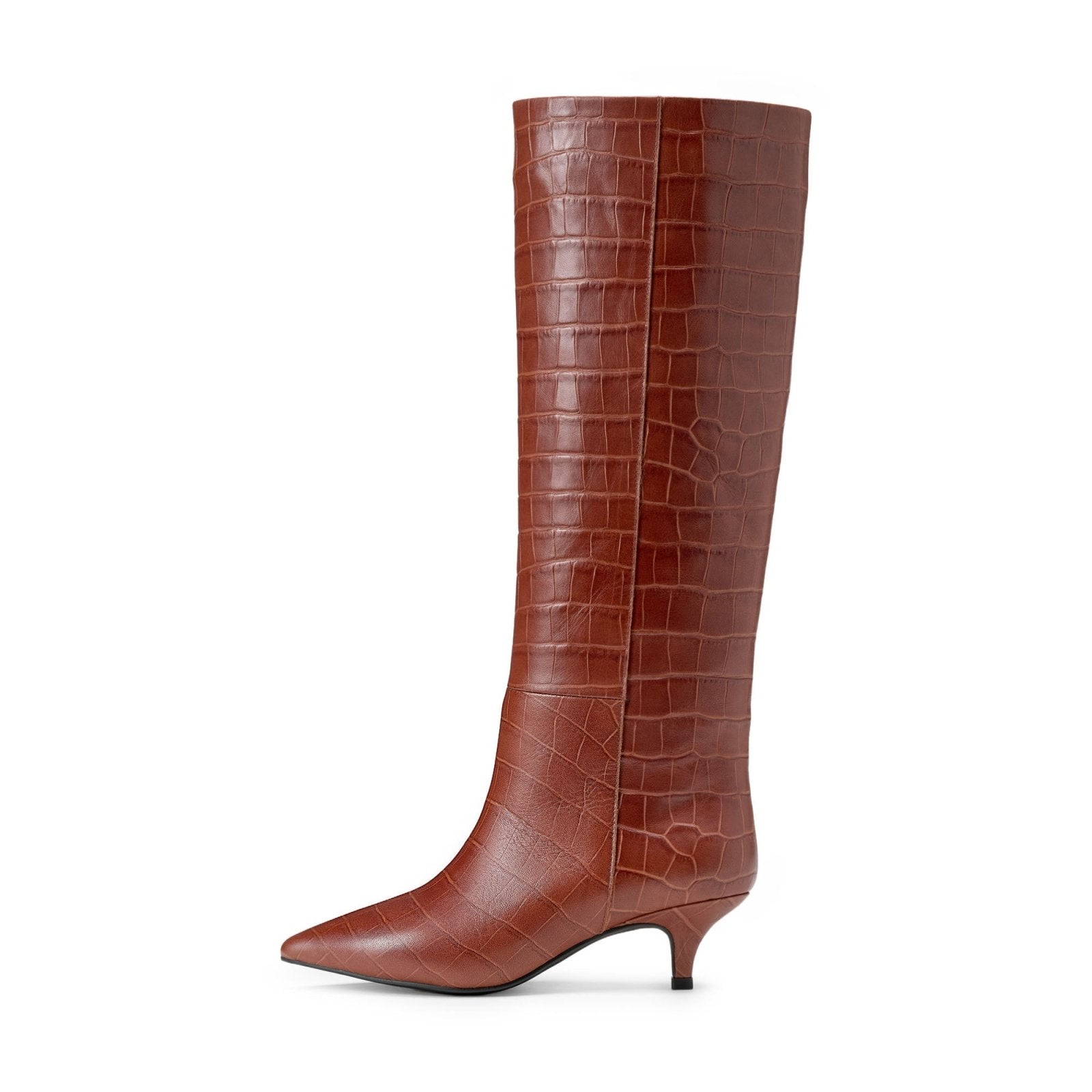Brigitte Leather Brown High Boots for Women by Age of Innocence