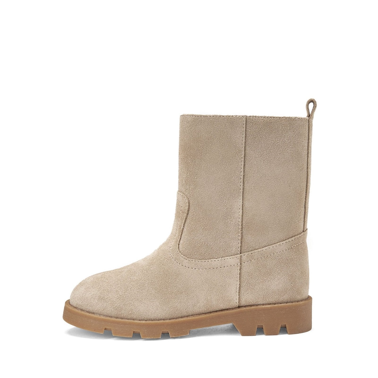 Carine Suede Light Beige – Suede Boots for girls by Age of Innocence