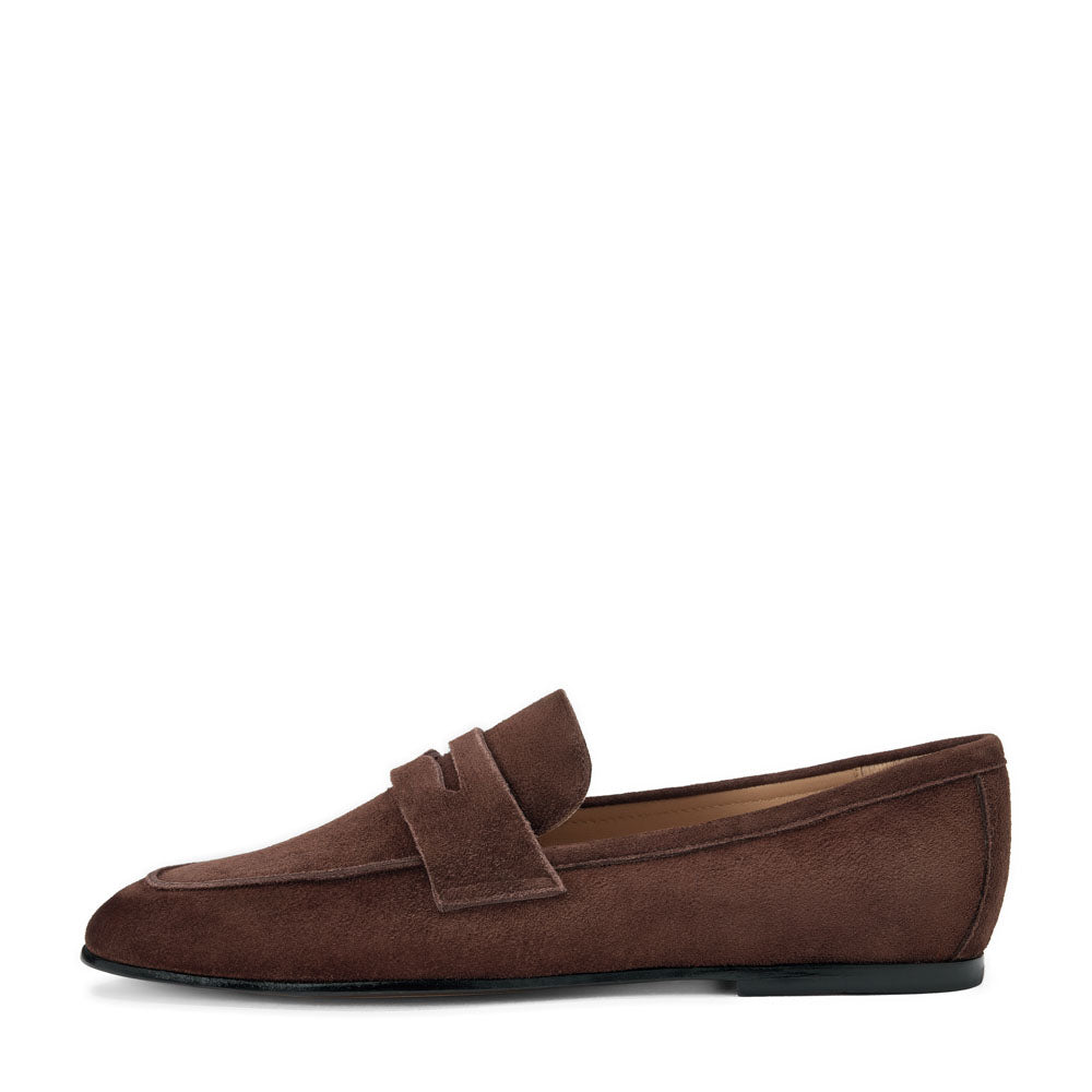 Farley Chocolate – Suede Loafers for women by Age of Innocence