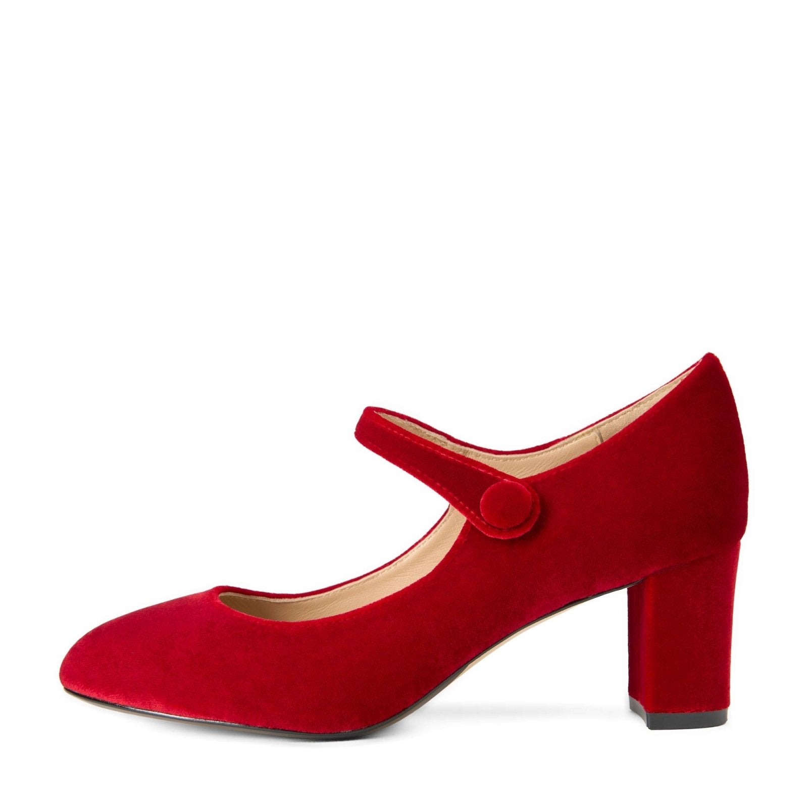 Designer Gemma Velvet Red Shoes For Women By Age Of Innocence