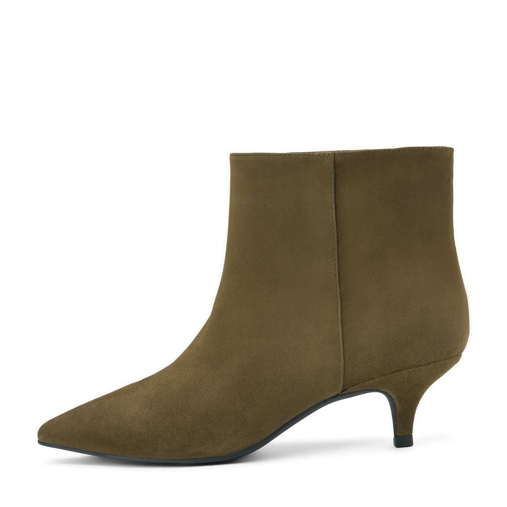 Designer Issy Khaki Ankle Boots For Women By Age Of Innocence