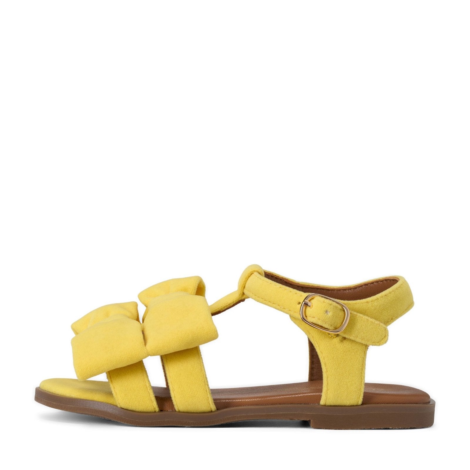 Rumi Velvet Yellow Sandals for Girls by Age of Innocence