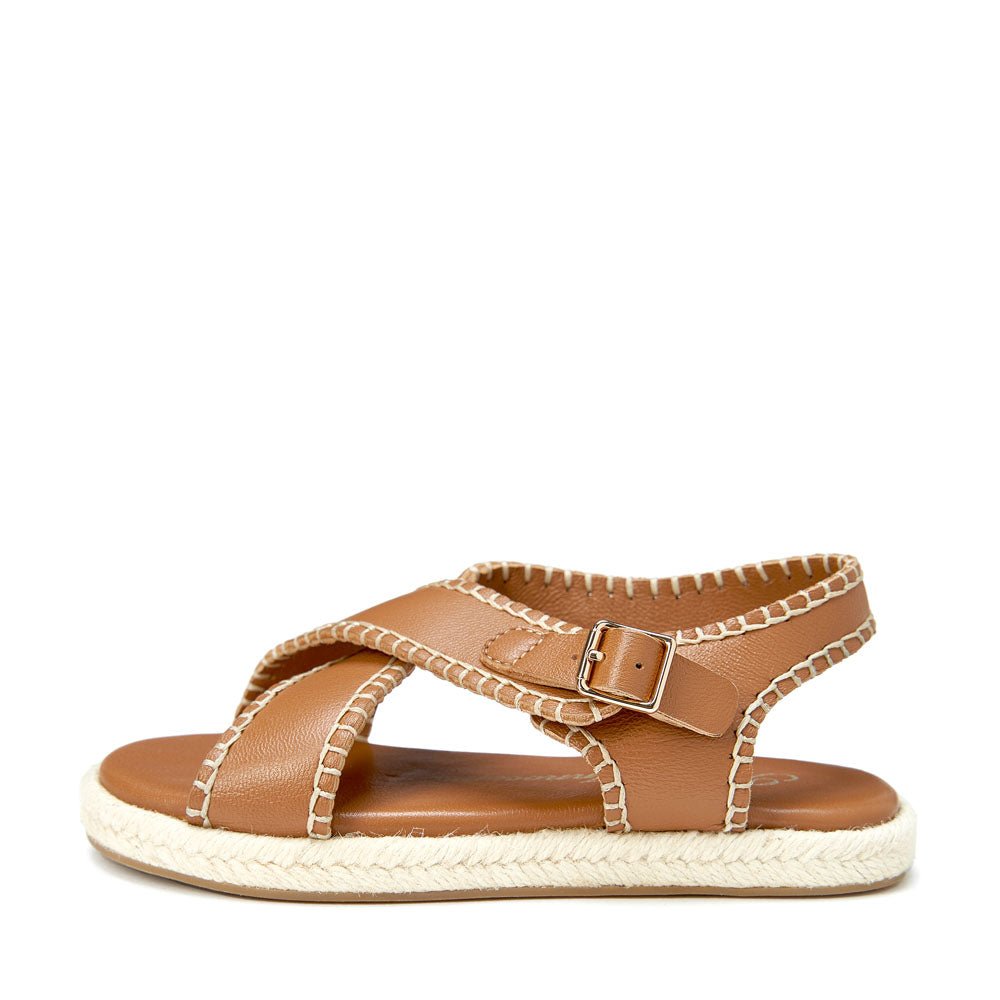 Zella Camel – Leather Camel Sandals for girls by Age of Innocence